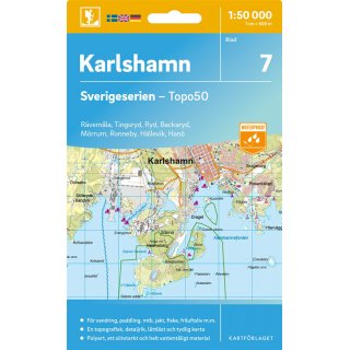 Karlshamn Schweden 1:50.000 Norstedts Topo50 - LandkartenSchropp.de ...