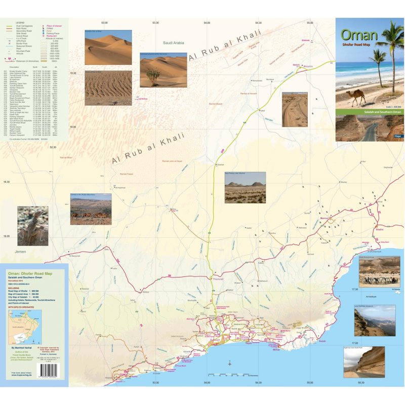 Oman Dhofar Road Map 1: 600 000 - LandkartenSchropp.de Online Shop