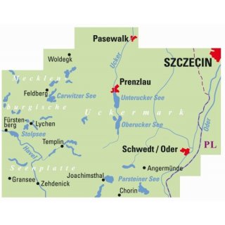 ADFC-Regionalkarte Uckermark 1:75.000 - LandkartenSchropp.de Online Shop